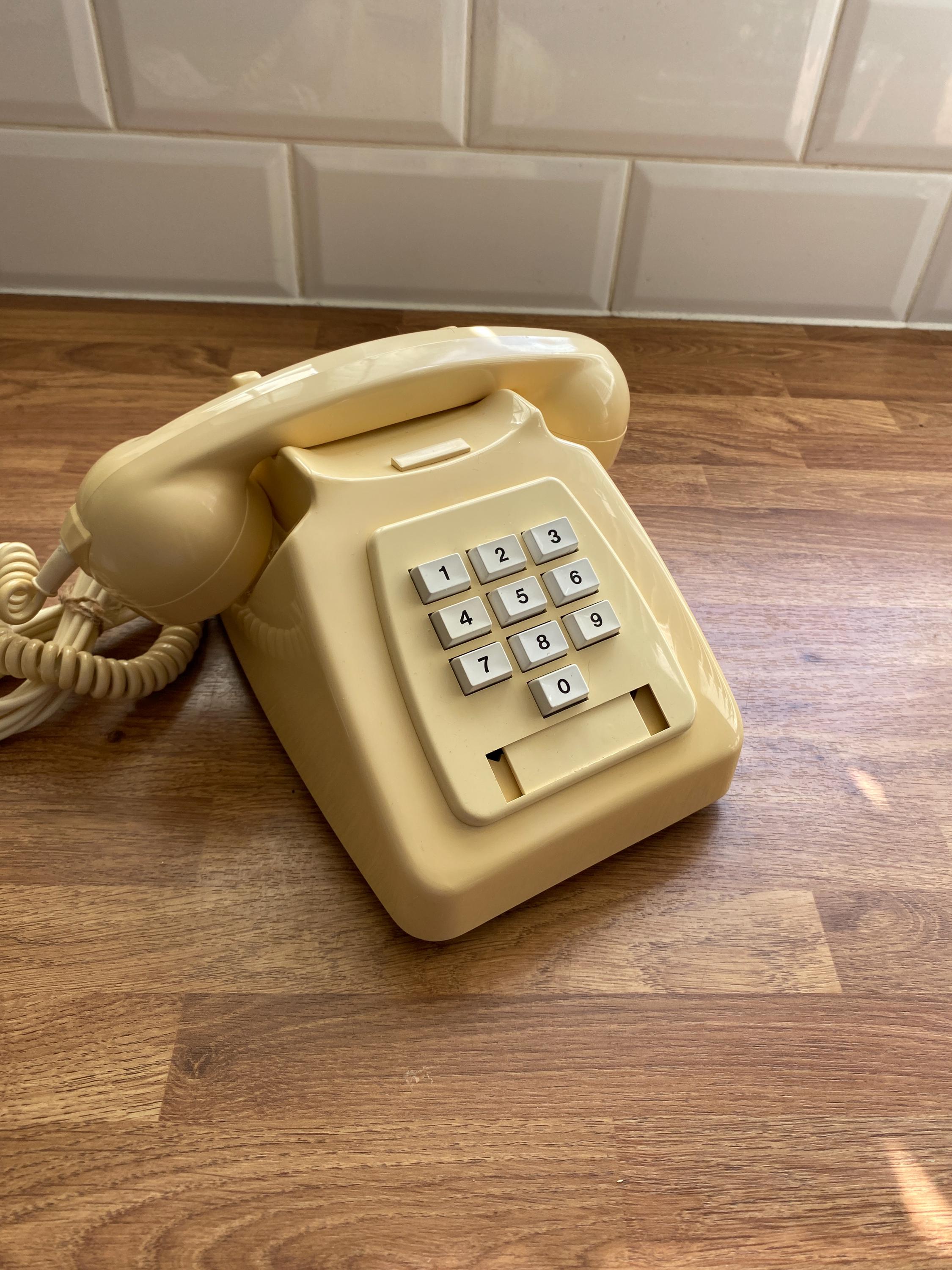 Vintage Phone GPO 756 Push Button Telephone Gloss Brown Built 1981 ...