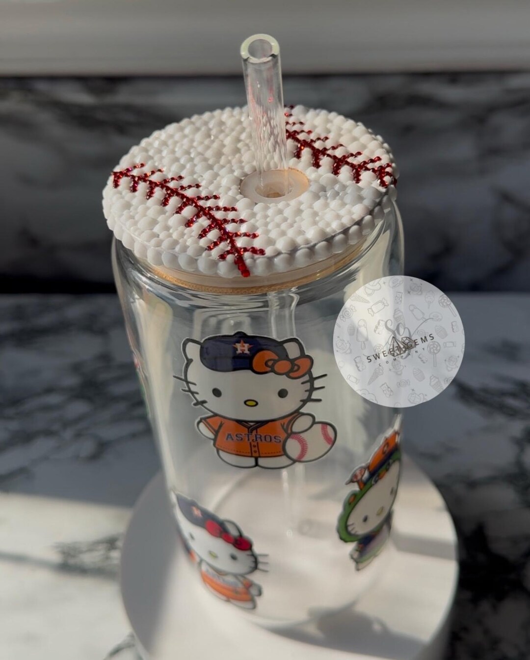 Hello Kitty Glass Can, Astros Cup, Hello Kitty Night, Custom Cup ...
