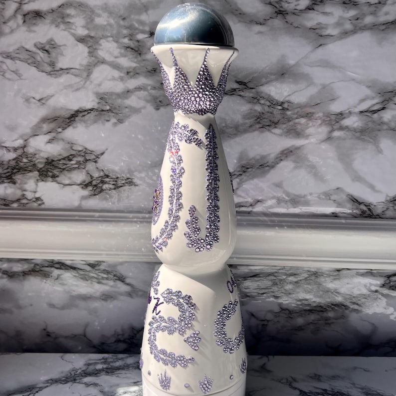 Bedazzled Clase Azul Bottle (EMPTY), Rhinestone Bottle, Decor Bar ...