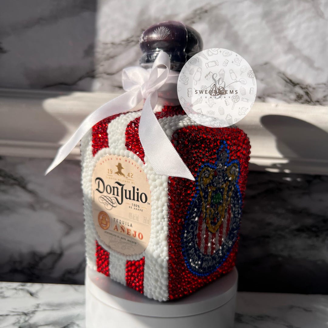 Chivas De Guadalajara Rhinestone Bottle, Chivas Theme Bottle, Soccer ...