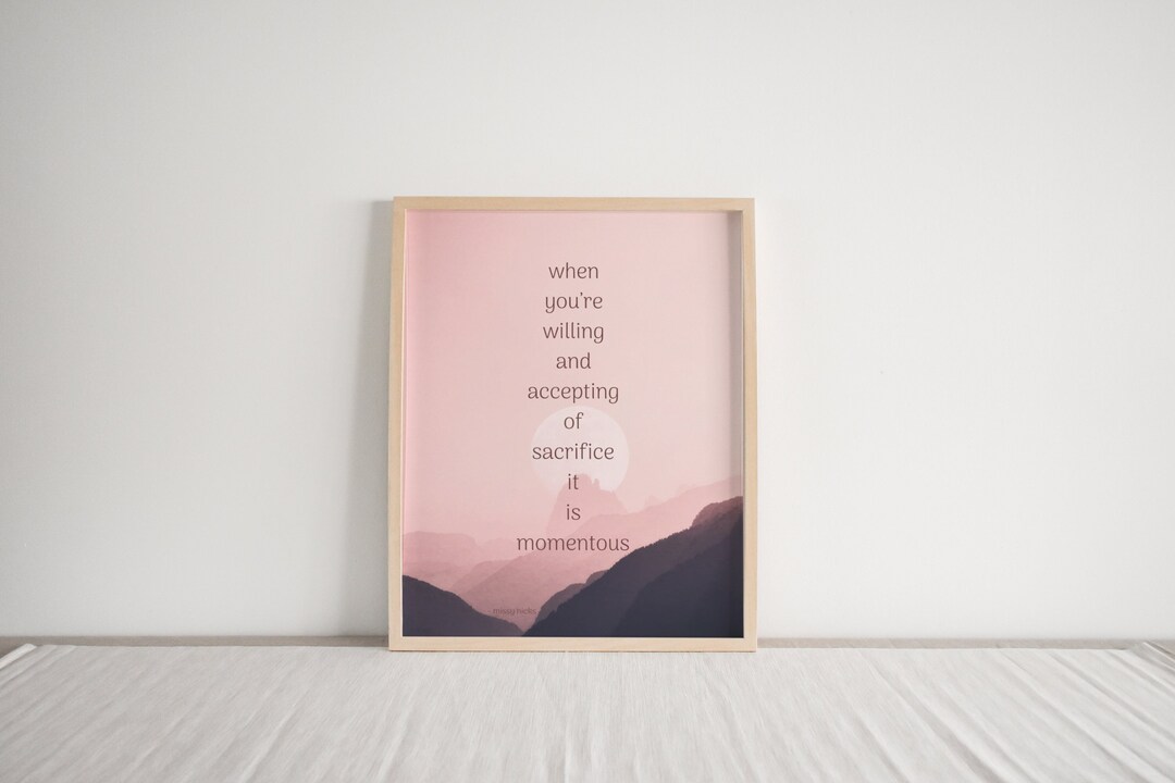 Sacrifice Poem Print Poetry Poster Print Printable Wall Art - Etsy