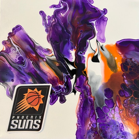 Phoenix Suns Abstract Painting Art NBA Basketball | Etsy