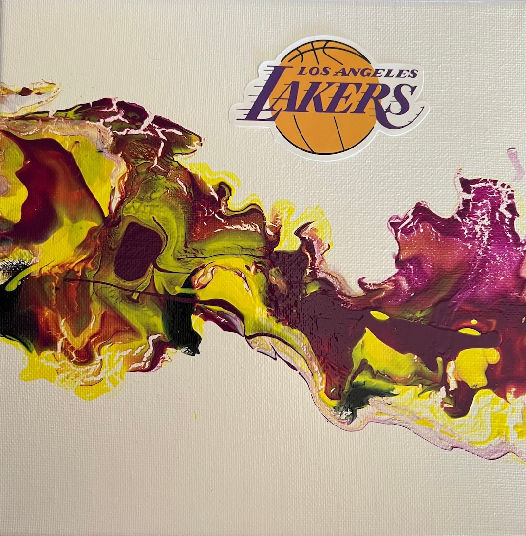 Los Angeles Lakers Abstract Painting Art NBA Basketball - Etsy