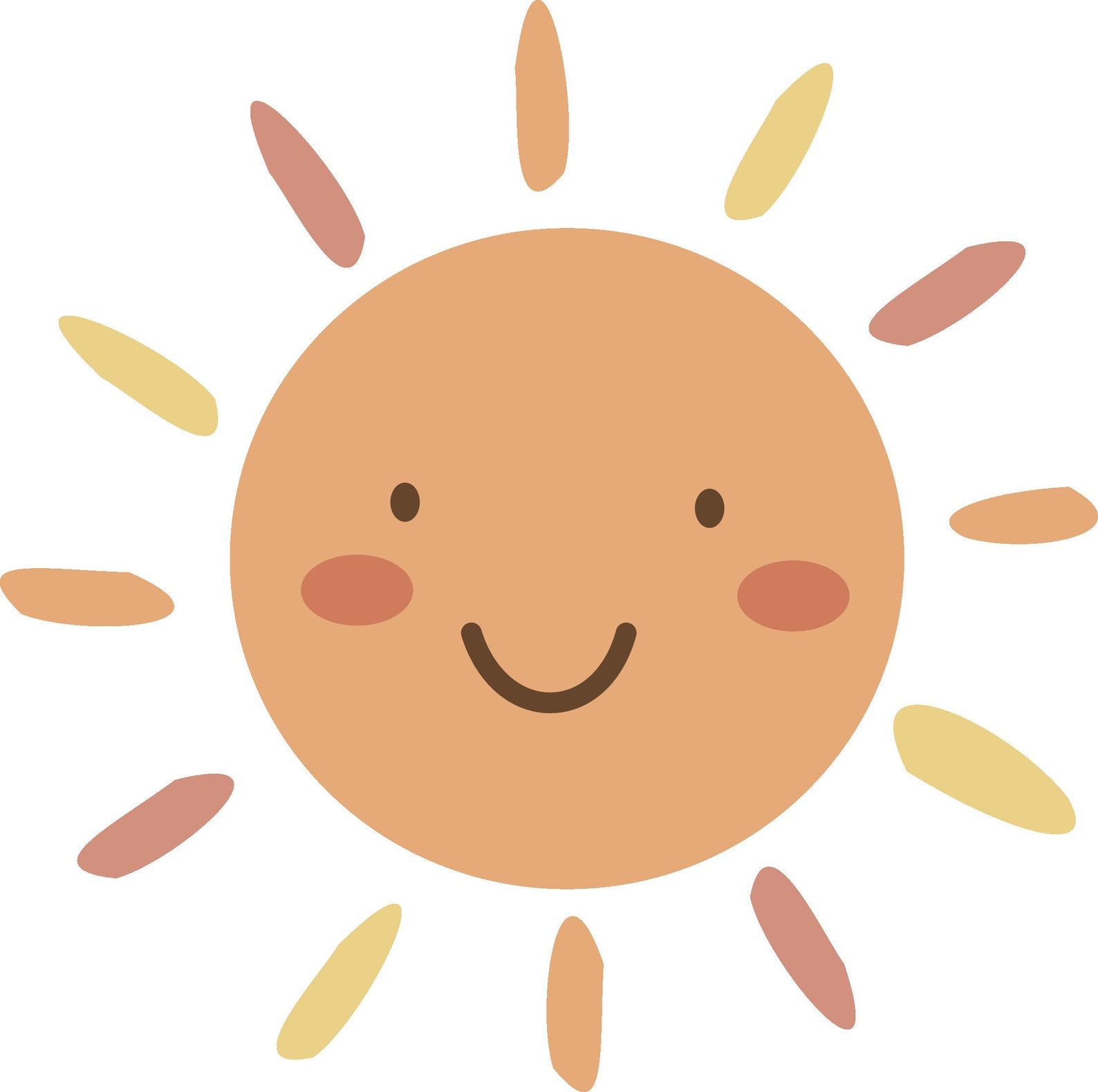 Boho Rainbow Sunshine Smiley Face Sun Vinyl Sticker Bedroom - Etsy