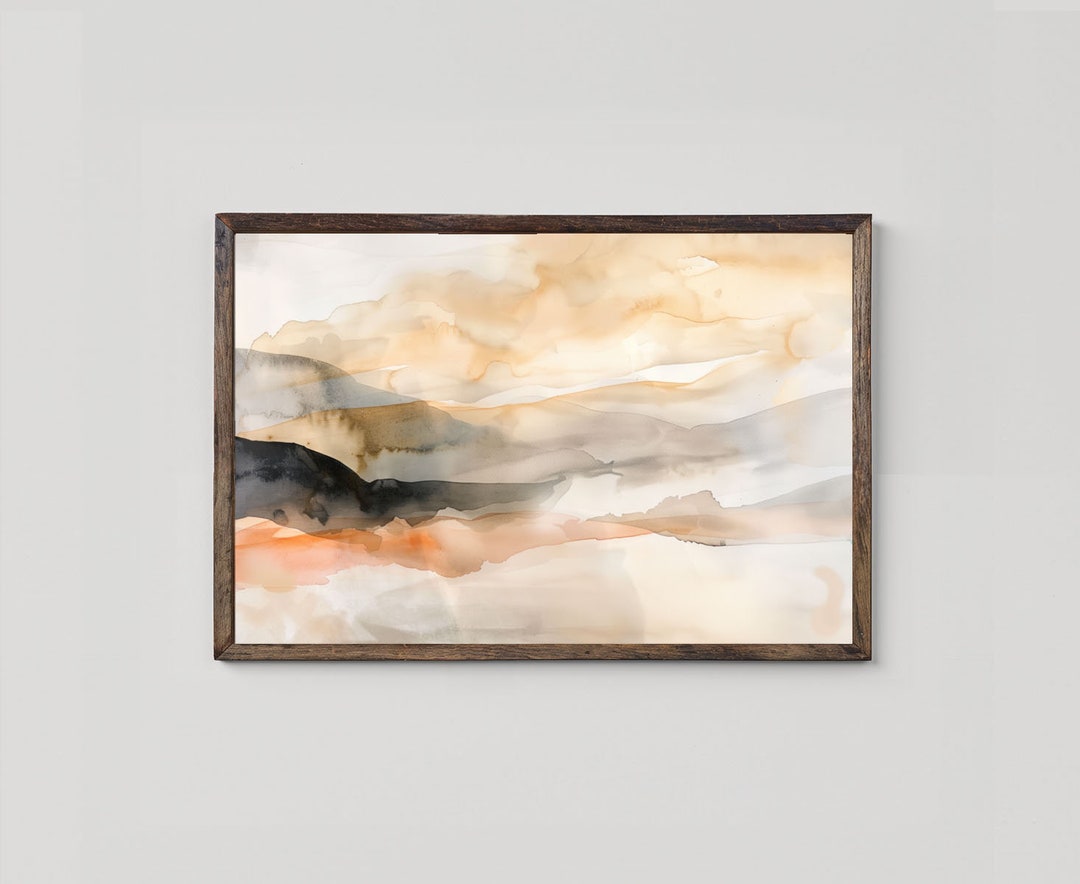 Soft Palette Abstract Decor, Soft Colors Living Room Printable Wall Art ...