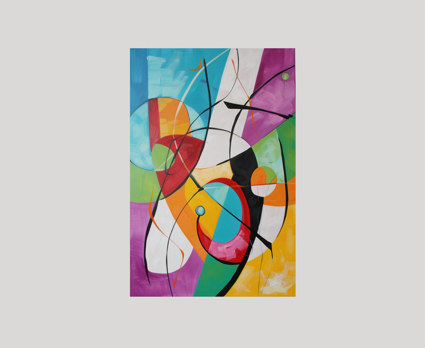 Bold Abstract Art for Modern Home & Office Decor, Colorful Abstract ...