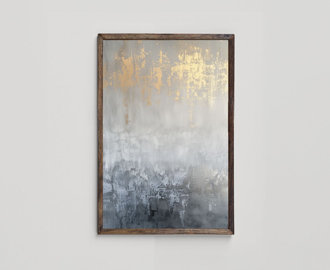 Abstract Gold and Silver Textured Art, Printable Modern Home Decor ...