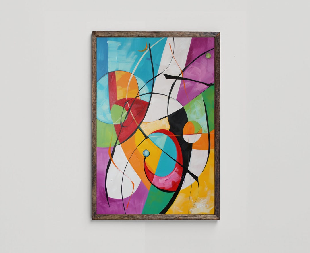 Bold Abstract Art for Modern Home & Office Decor, Colorful Abstract ...