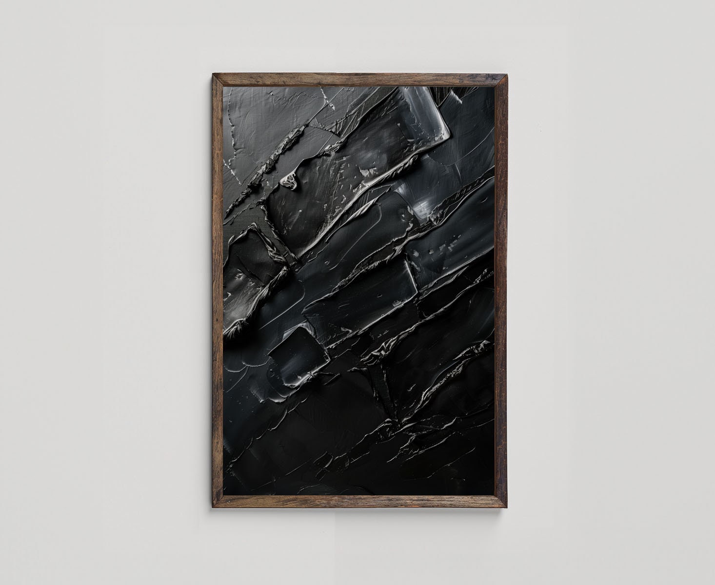 Abstract Black Texture Printable Wall Art, Black Living Room Wall Art ...