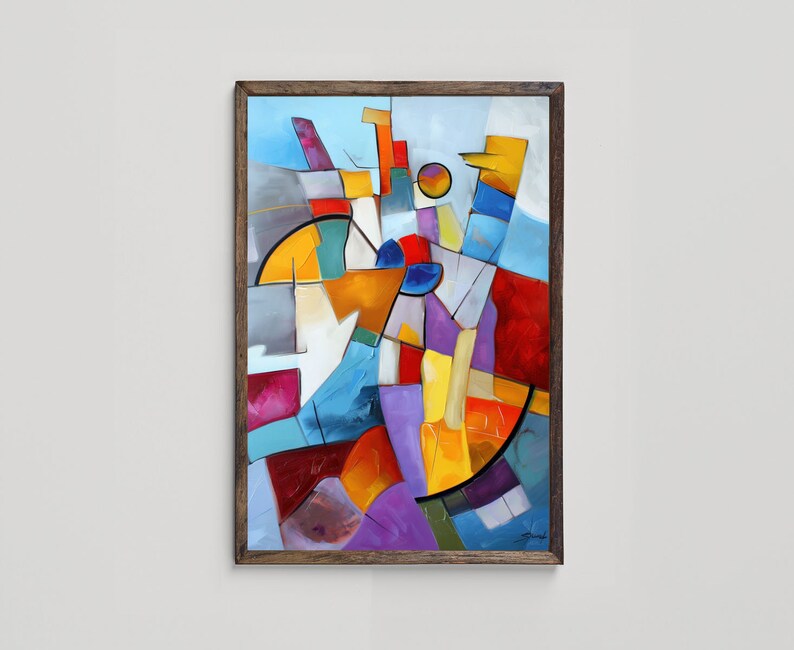 Bold Abstract Art for Modern Home & Office Decor, Colorful Abstract ...
