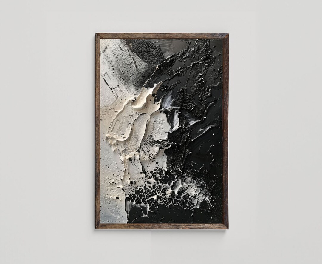 Black and White Abstract Wall Art, Abstract Geometry Printable Art ...