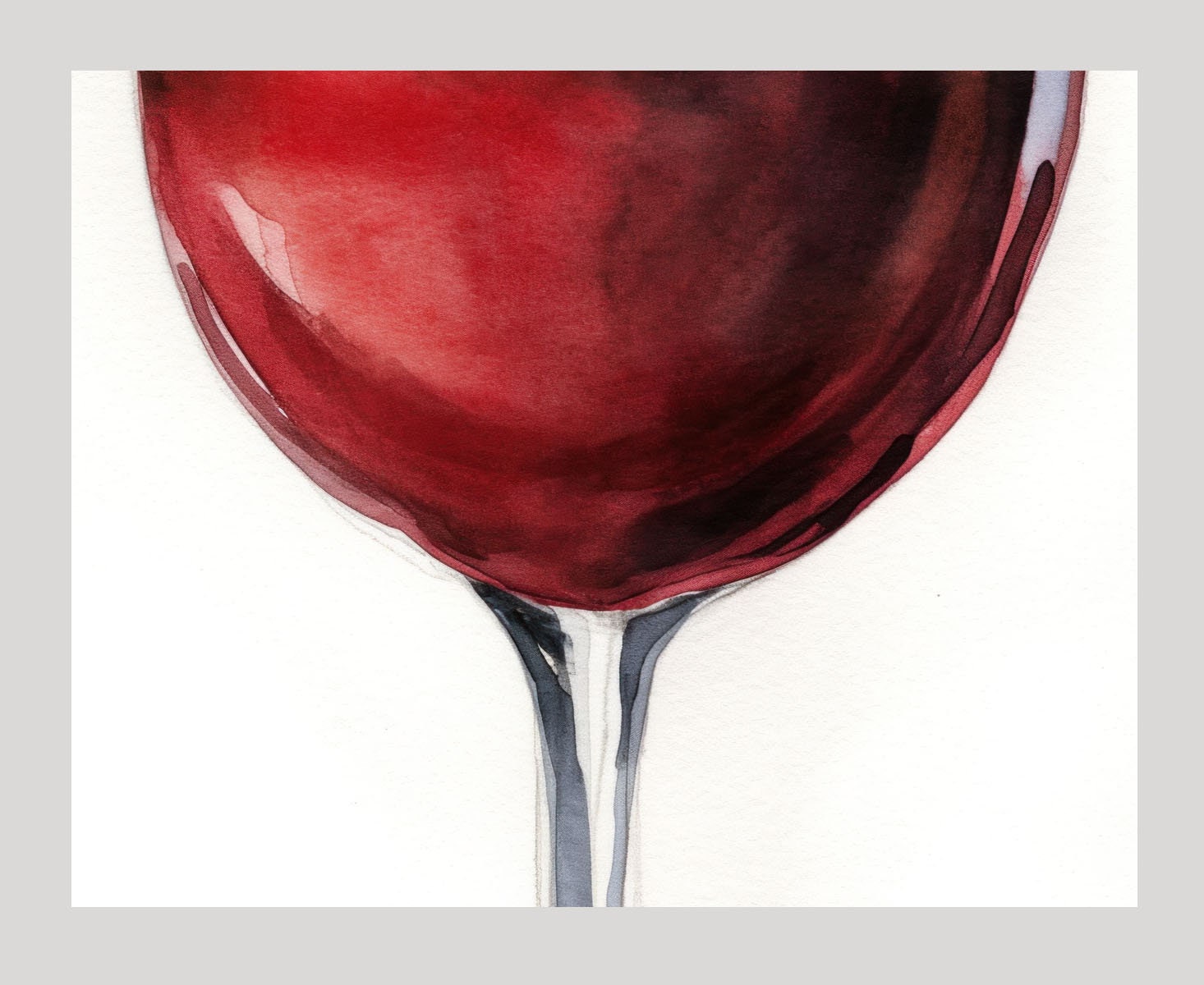 Digital Download, Red Wine Wall Art, Glass of Wine Print, Living Room ...