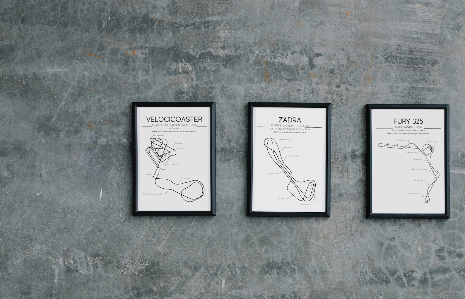 Velocicoaster Layout - Universal Islands of Adventure - USA - Modern ...