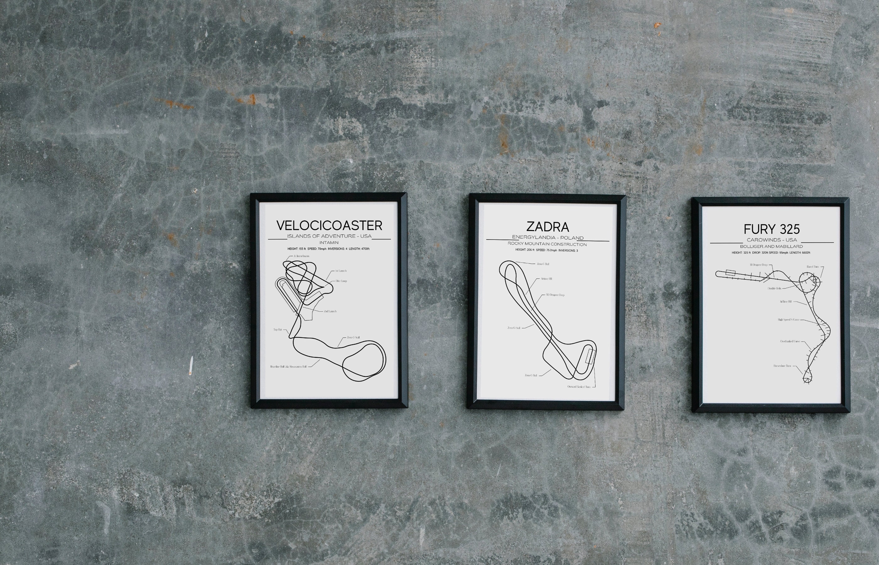 Velocicoaster Layout - Universal Islands of Adventure - USA - Modern ...