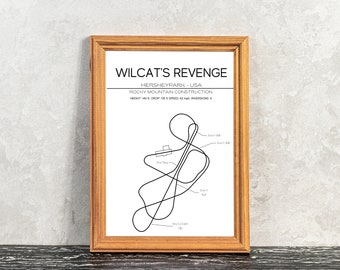 Steel Vengeance Layout Cedar Point USA Modern Wall Art Roller Coaster ...