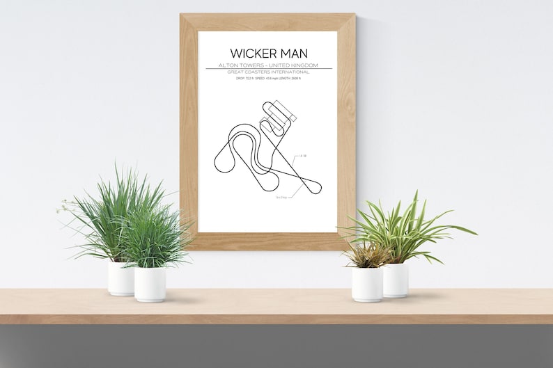 Wicker Man Layout - Alton Towers - England - Modern Wall Art - Roller ...