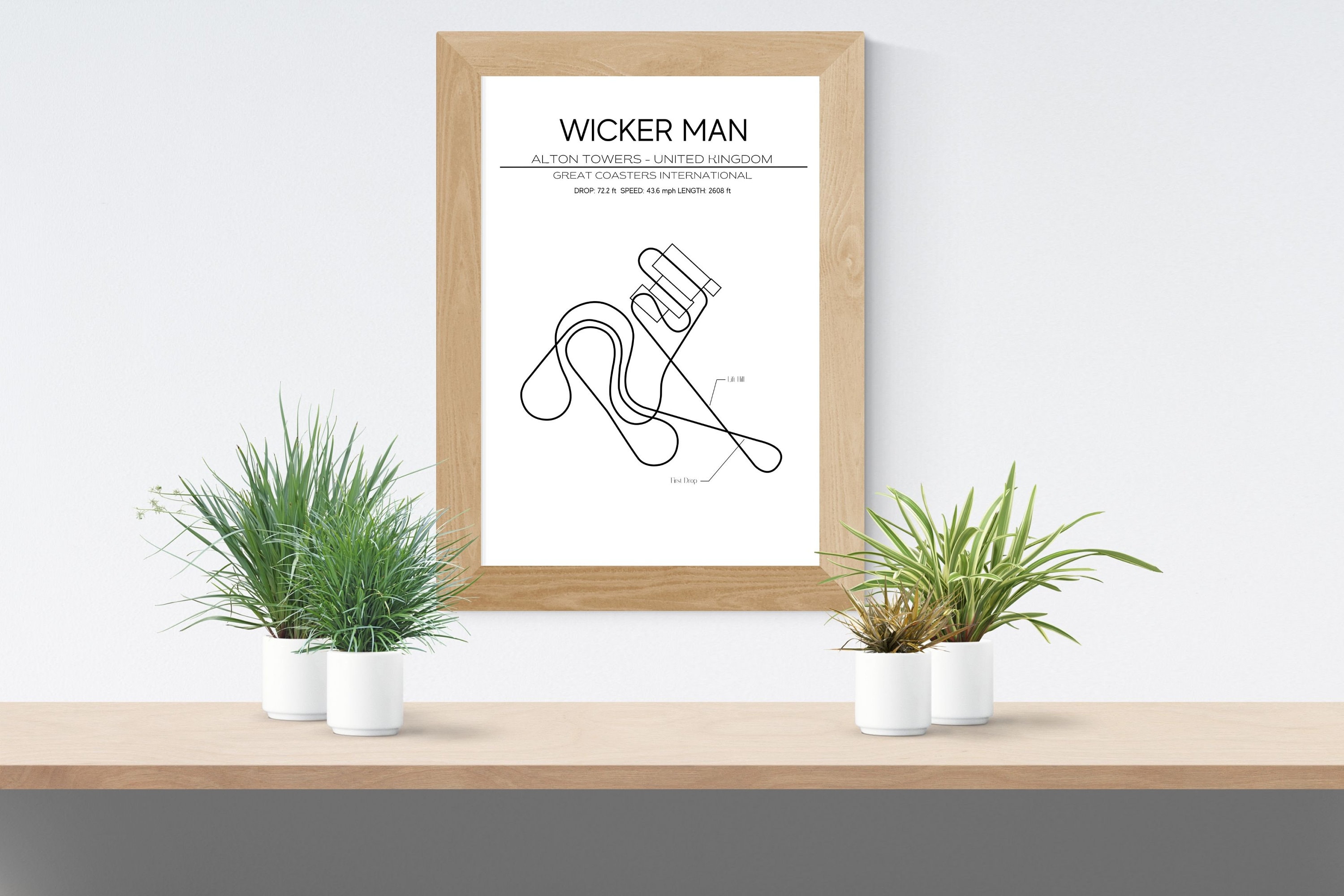 Wicker Man Layout - Alton Towers - England - Modern Wall Art - Roller ...