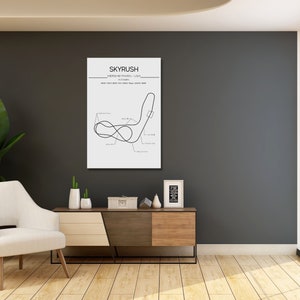 Skyrush Layout - Hersheypark - USA - Modern Wall Art - Roller Coaster ...