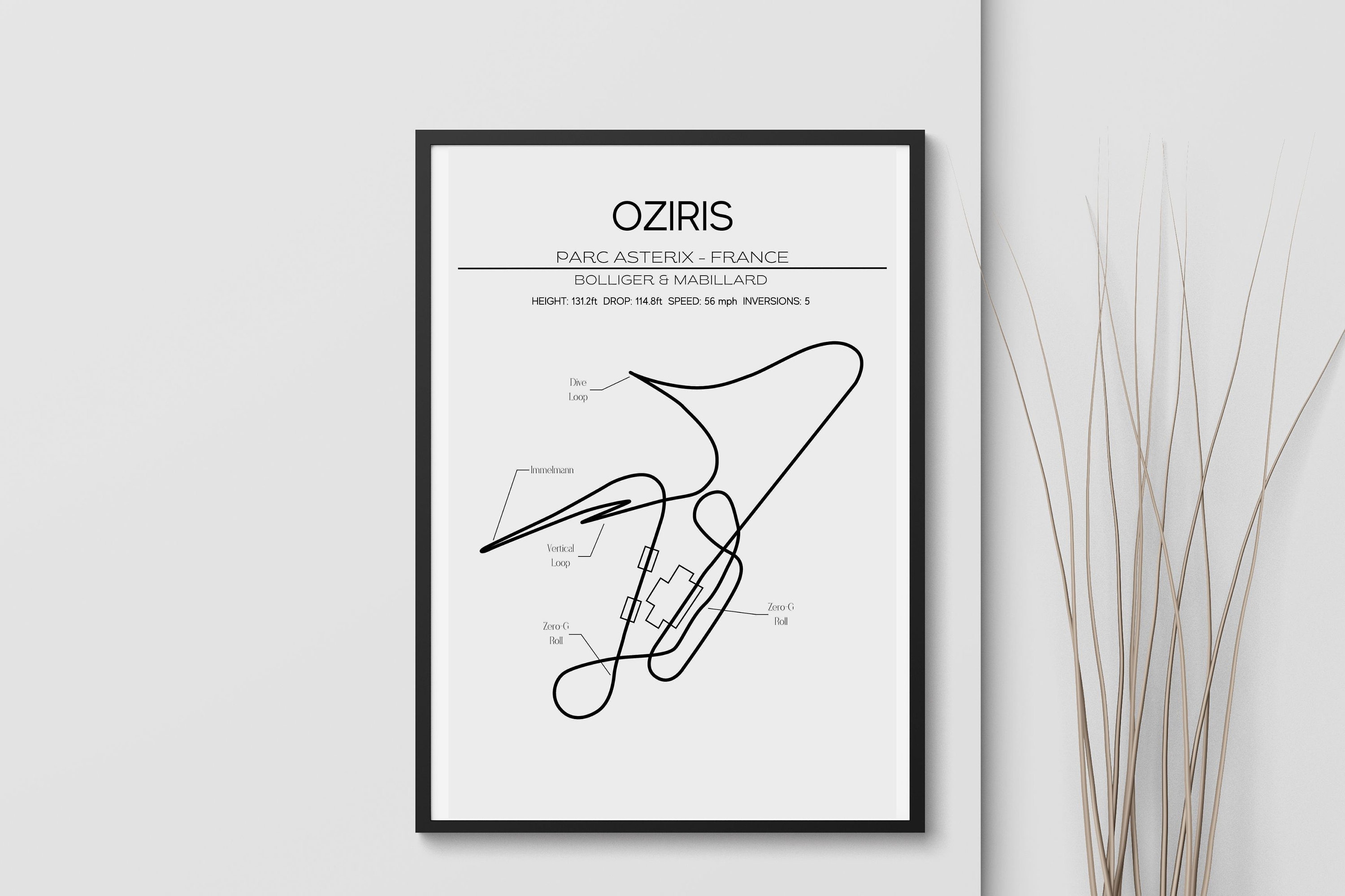 OzIris Layout - Parc Astérix - France - Modern Wall Art - Roller ...