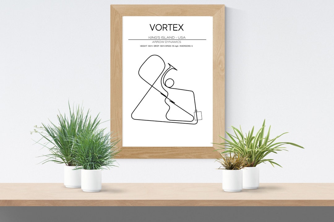Vortex Layout (no Labels) - Arrow Dynamics - USA - Modern Wall Art ...
