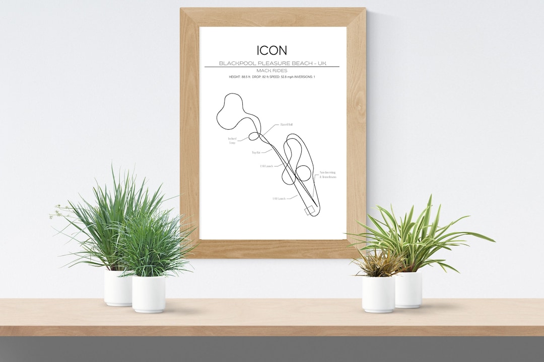 Icon Layout - Blackpool Pleasure Beach - UK - Moderne Wandkunst ...