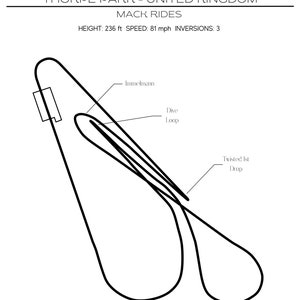 Hyperia Layout Thorpe Park United Kingdom Modern Wall Art Roller ...