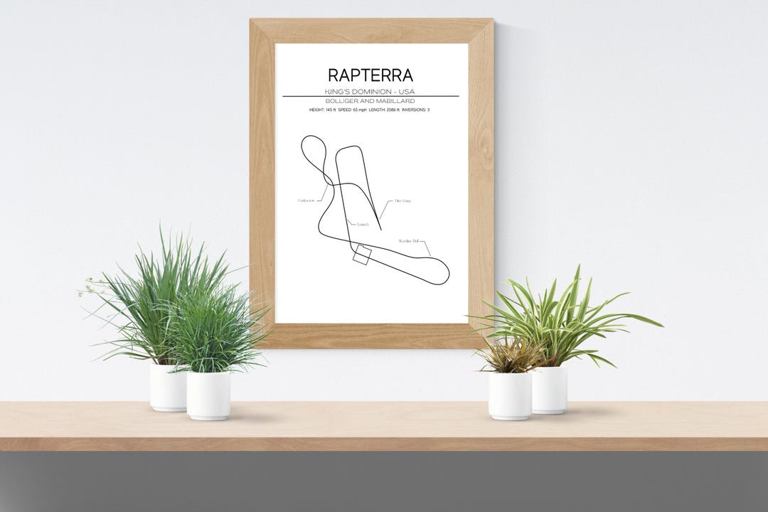Rapterra Layout - King's Dominion - USA - Modern Wall Art - Roller ...