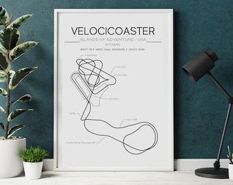 Millennium Force Layout - Cedar Point - USA - Modern Wall Art - Roller ...