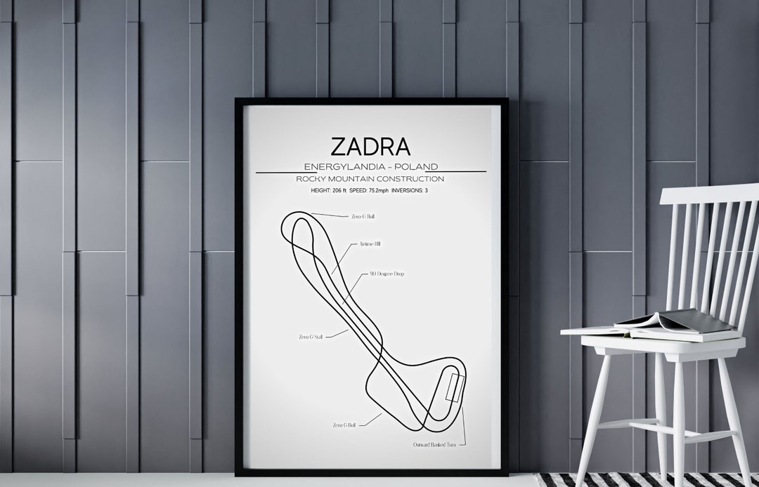 Zadra Layout - Energylandia - Poland - Modern Wall Art - Roller Coaster ...