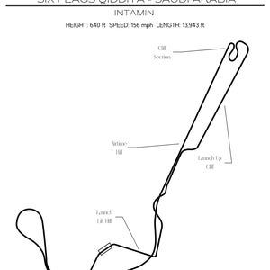 Falcon's Flight Layout - Six Flags Qiddiya - Saudi Arabia - Modern Wall ...