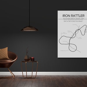 Iron Rattler Layout - Six Flags Fiesta Texas - USA Modern Wall Art ...