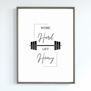 Gym Poster Workout Poster Printable Wall Art for Gym Fitness Poster ...