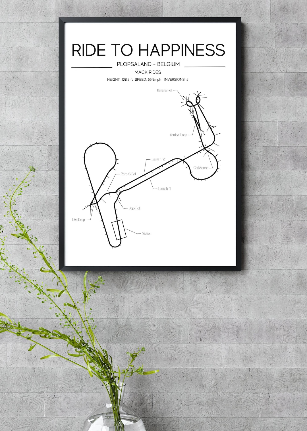 Ride to Happiness Layout - Plopsaland - Belgium - Modern Wall Art ...