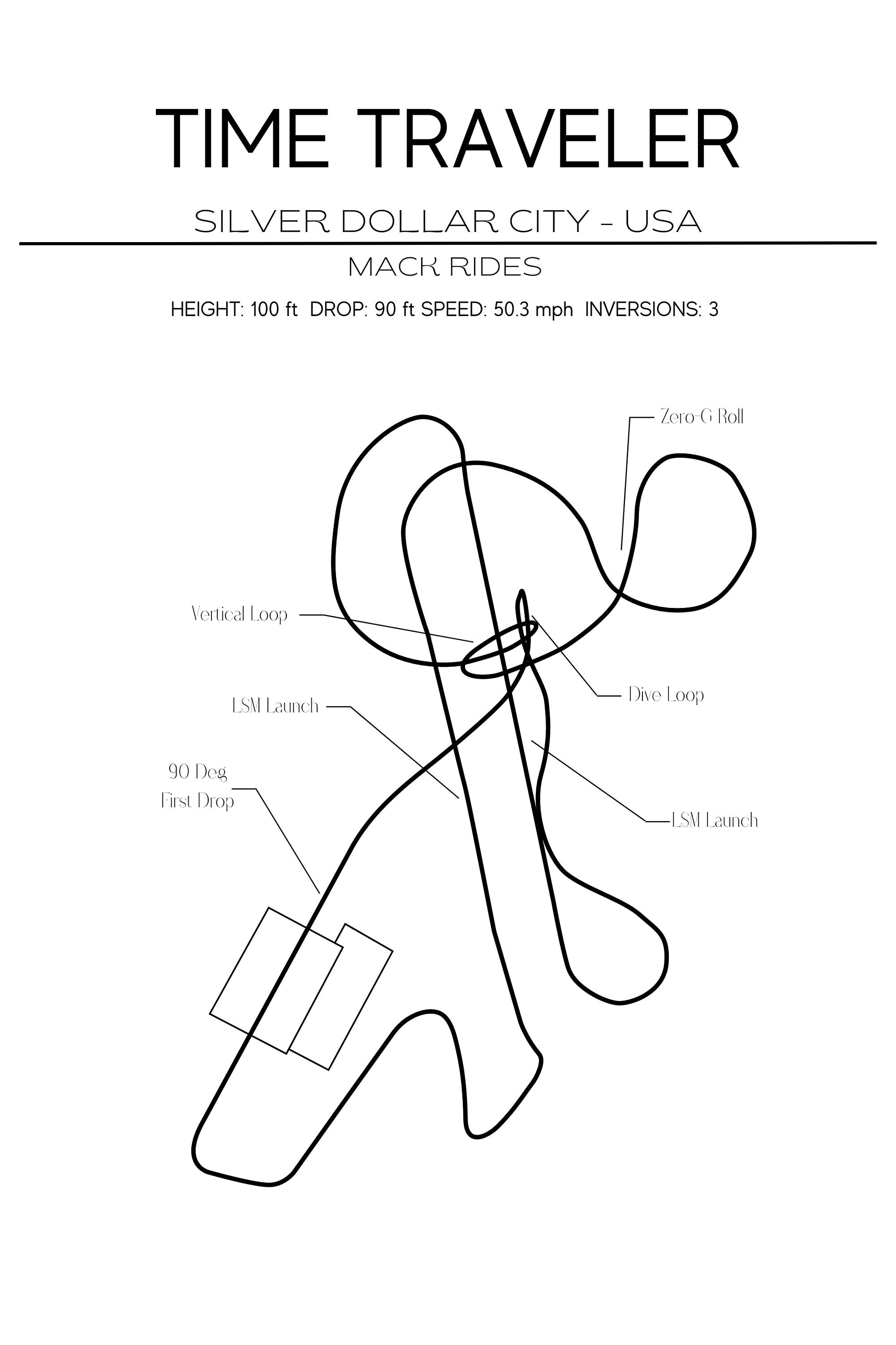 Time Traveler Layout - Silver Dollar City - USA - Modern Wall Art ...