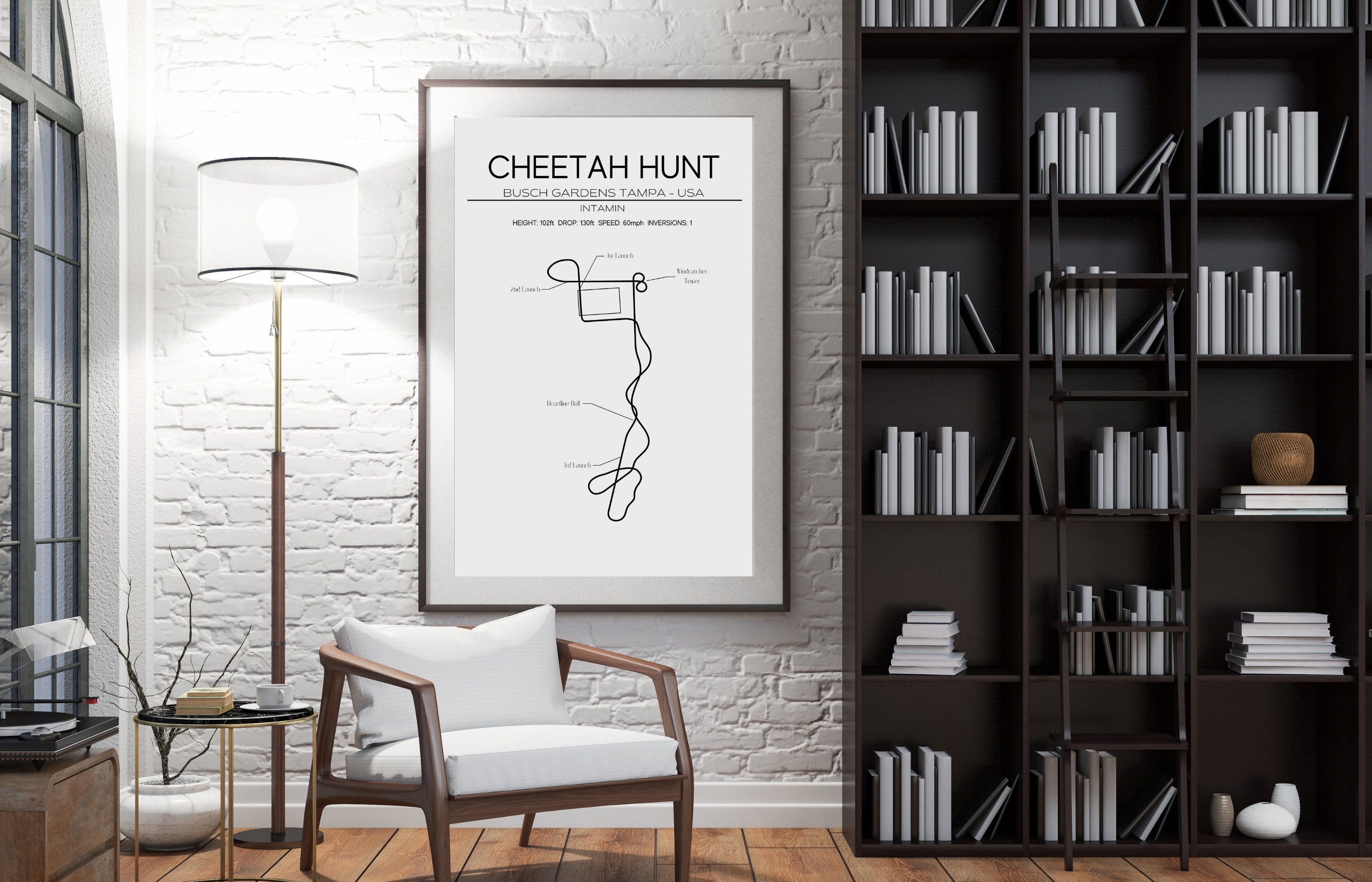 Cheetah Hunt Layout - Busch Gardens Tampa - USA - Modern Wall Art ...