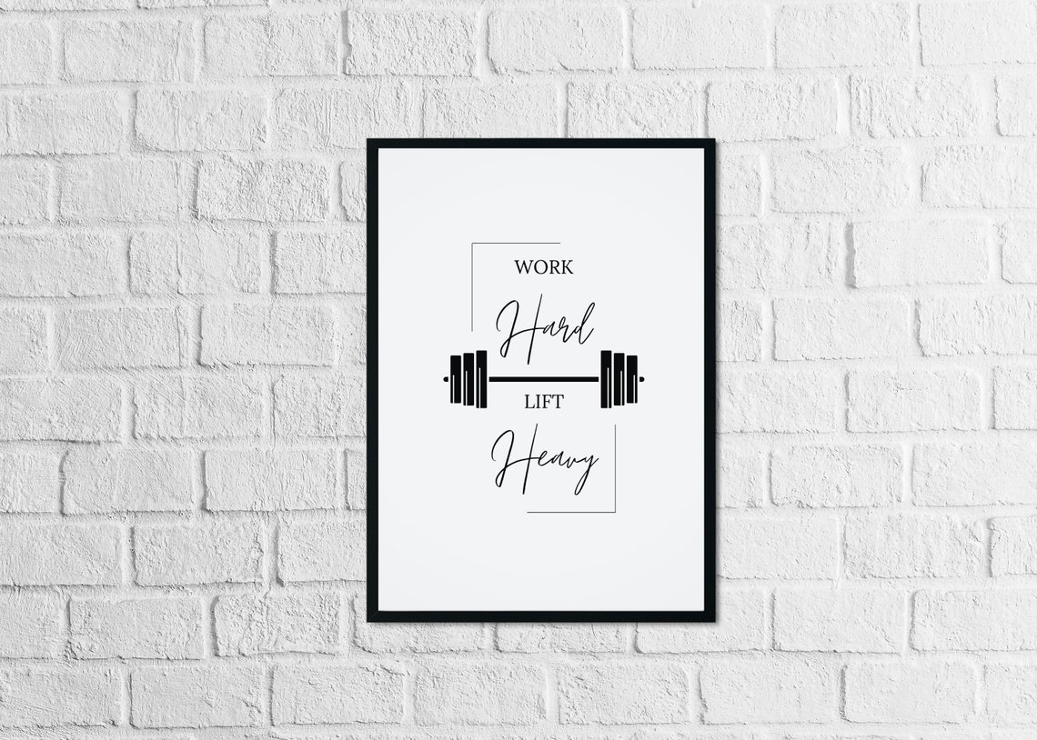 Gym Poster Workout Poster Printable Wall Art for Gym Fitness Poster ...