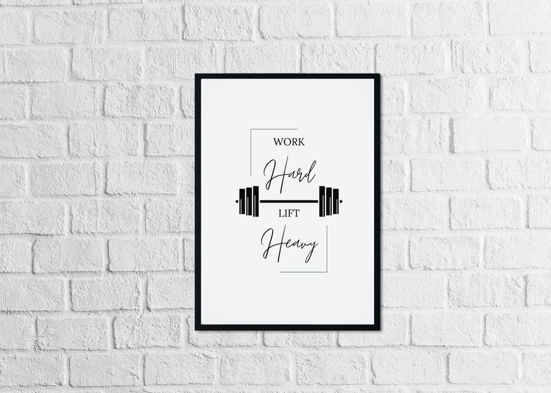 Gym Poster Workout Poster Printable Wall Art for Gym Fitness Poster ...