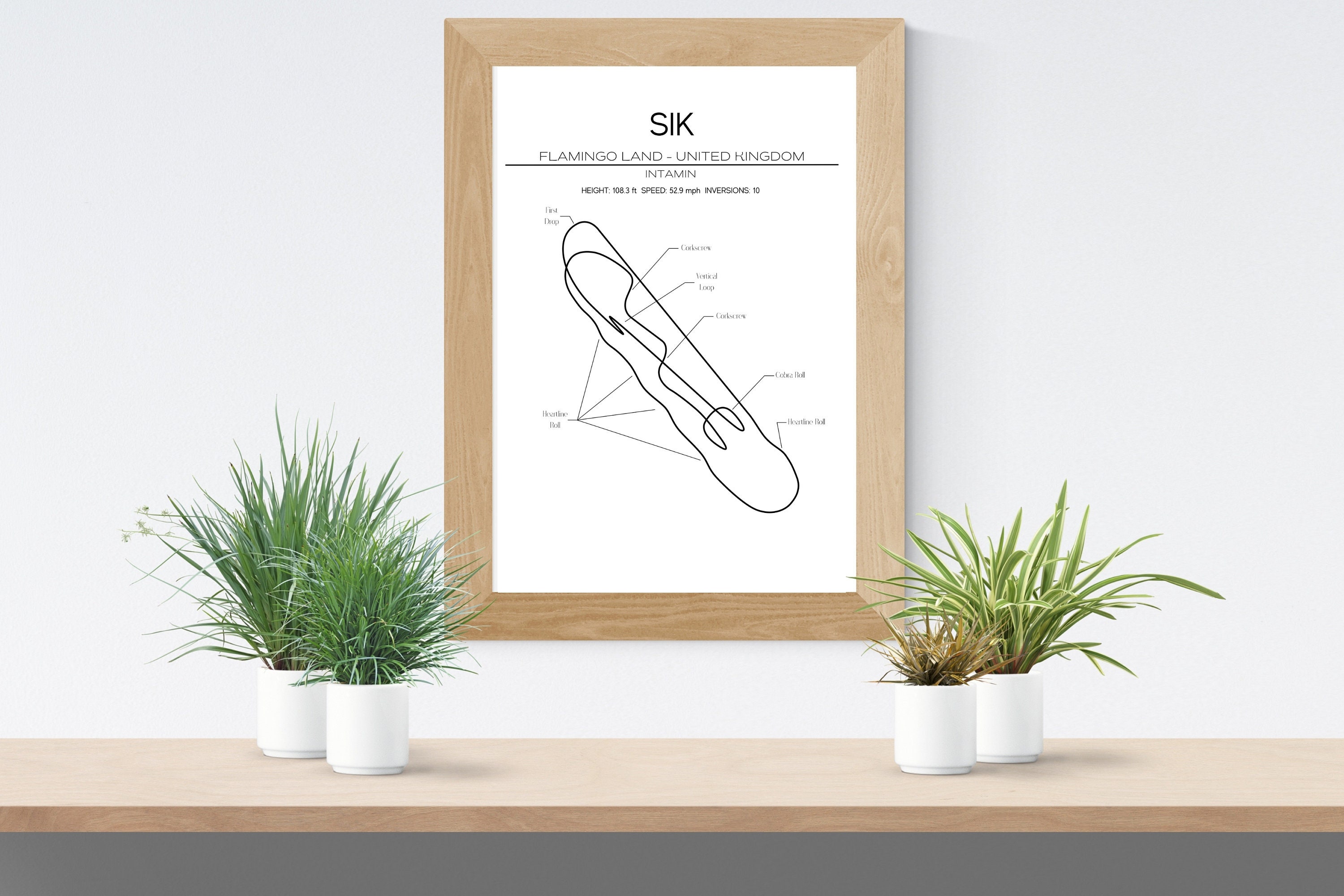 SIK Layout - Flamingo Land - United Kingdom - Modern Wall Art - Roller ...