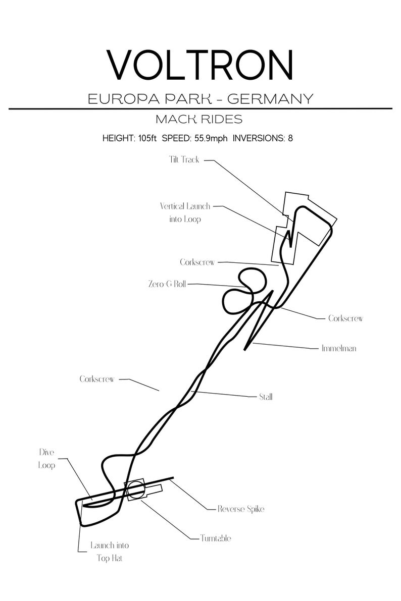 Voltron Layout - Europa Park - Germany - Modern Wall Art - Roller ...