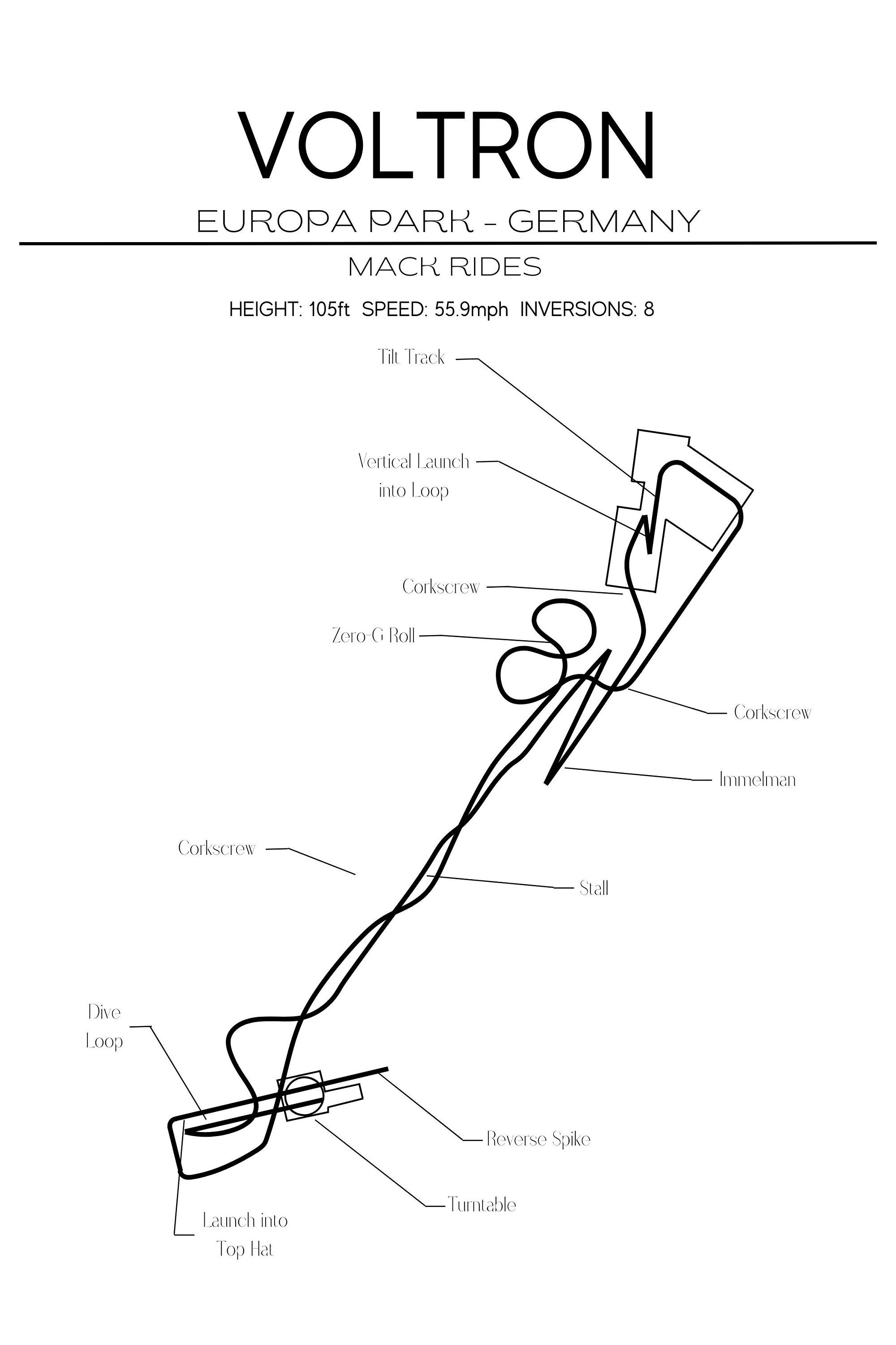 Voltron Layout - Europa Park - Germany - Modern Wall Art - Roller ...