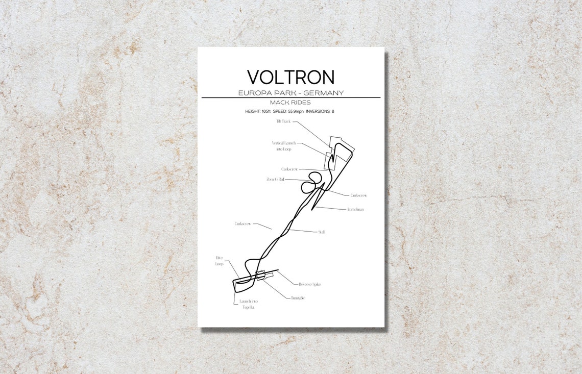 Voltron Layout - Europa Park - Germany - Modern Wall Art - Roller ...