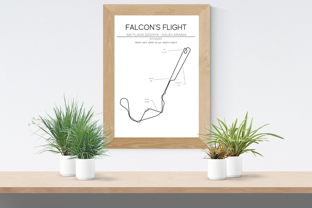 Falcon's Flight Layout - Six Flags Qiddiya - Saudi Arabia - Modern Wall ...
