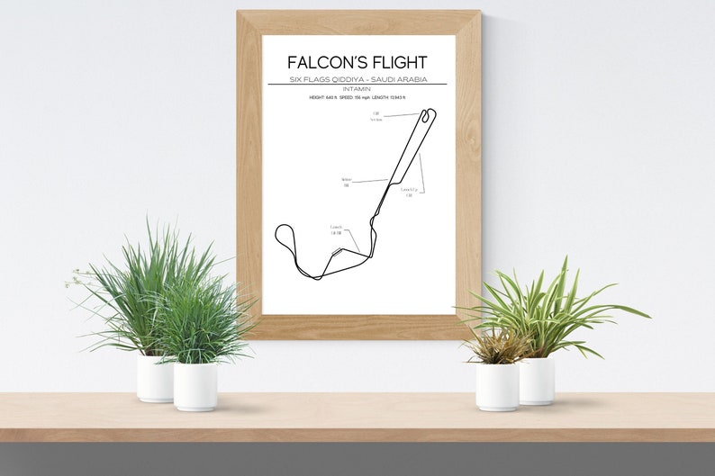 Falcon's Flight Layout - Six Flags Qiddiya - Saudi Arabia - Modern Wall ...