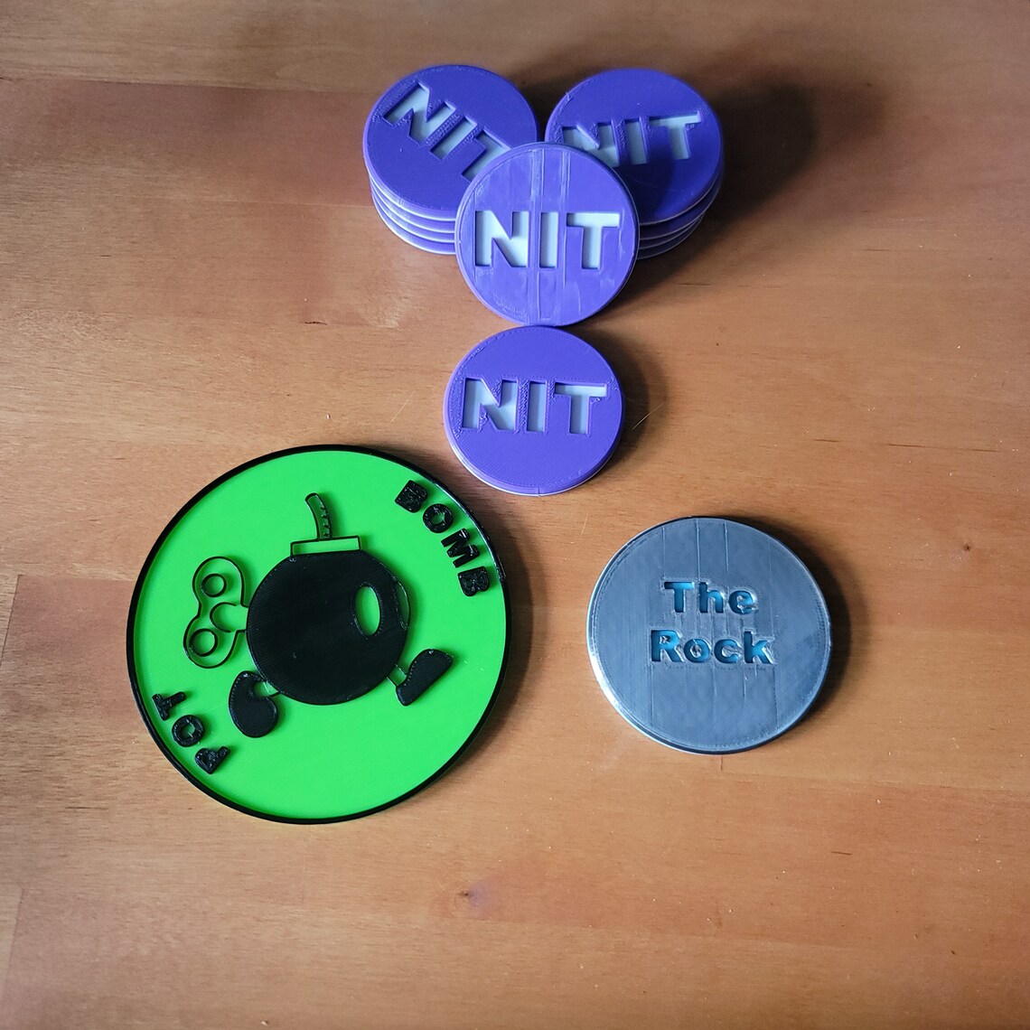 2 Color Novelty Poker Button Set Including 10 NIT, Rock, Bomb Pot - Etsy