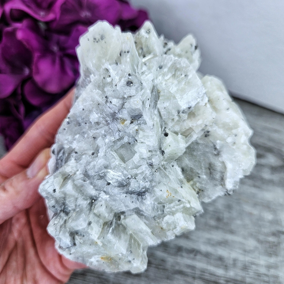 Calcite Silver Mica Pink UV Glow Large Chunk Raw Crystals Sparkle ...
