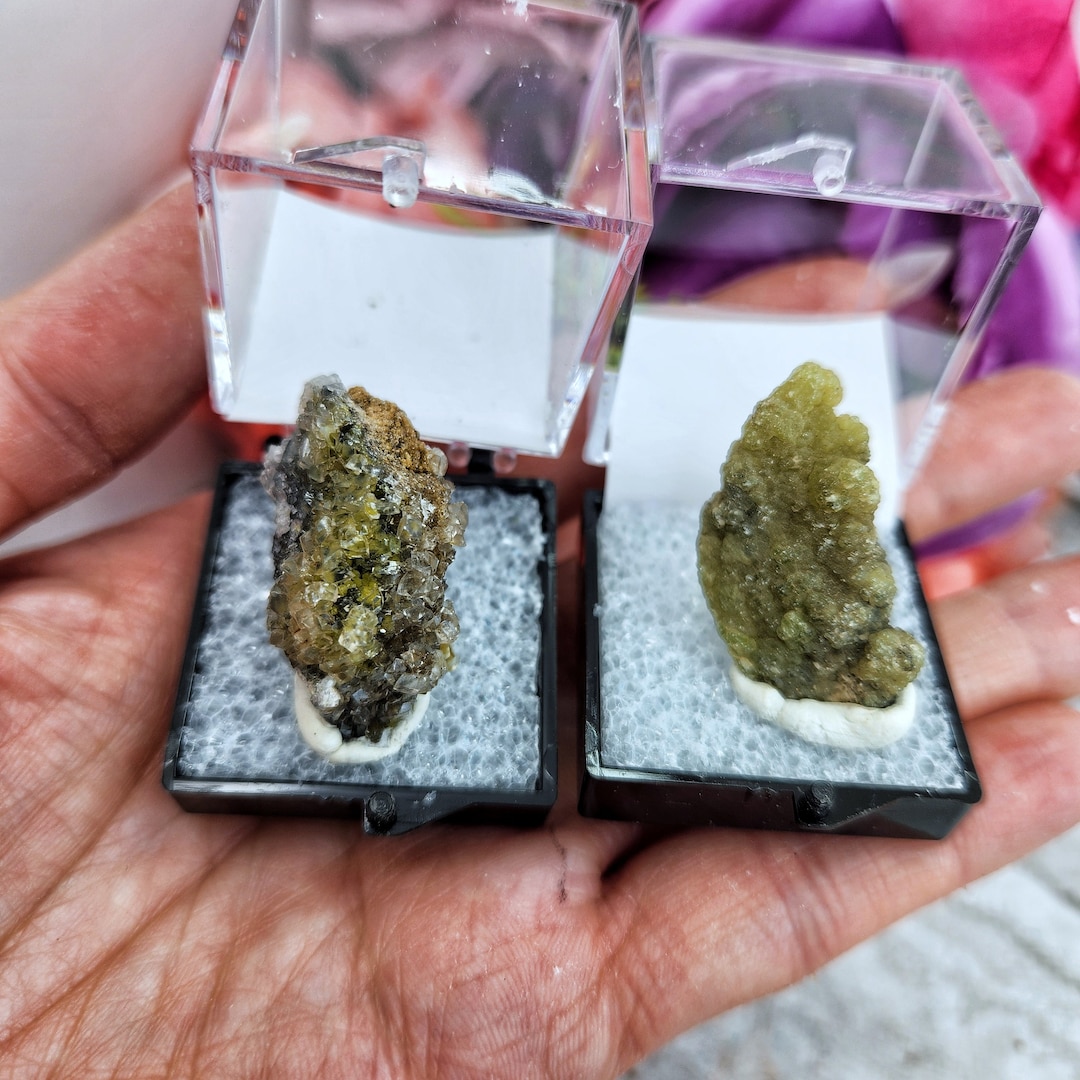 Mimetite Specimen Tiny Green Botryoidal Crystals Sparkle Specimen ...