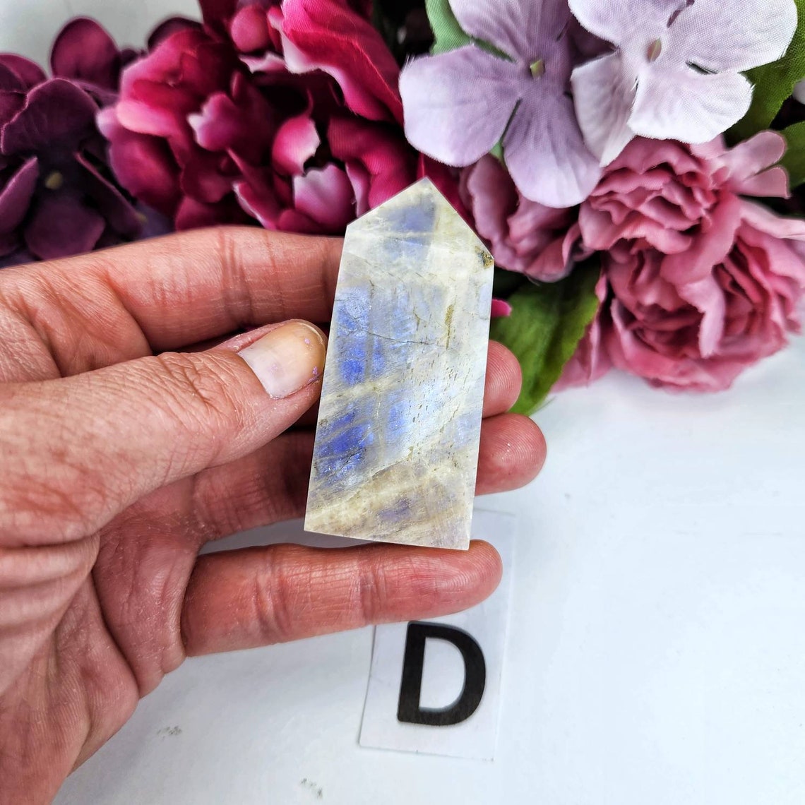 Moonstone Sunstone Purple Flash Tower Crystal Natural High Quality - Etsy