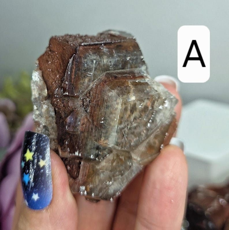 Hematite Coated Black Cherry Calcite With Red Velvet Appearance Luster ...