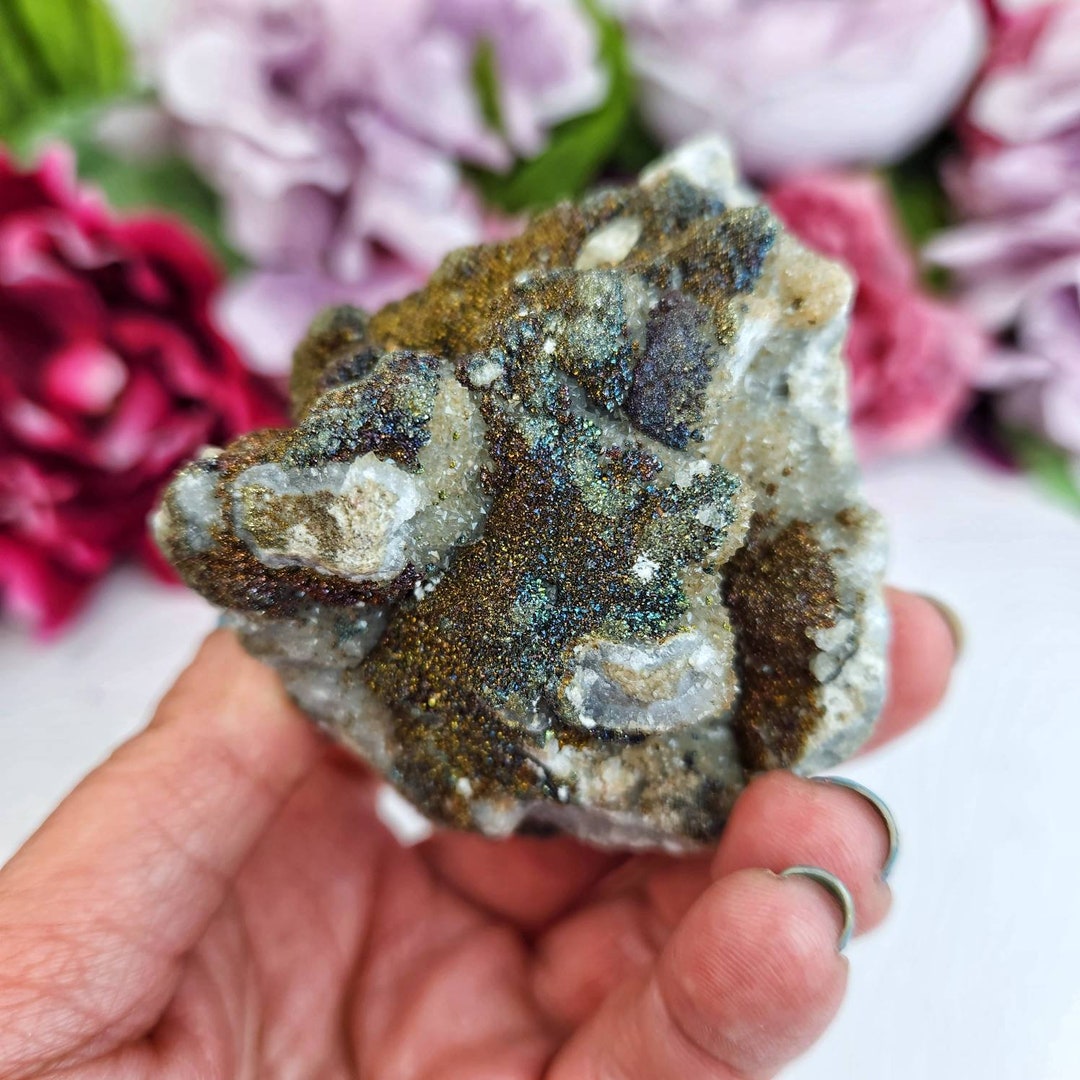 Sphalerite With Chalcopyrite Rainbow Super Rare Flashy Specimen Blue ...