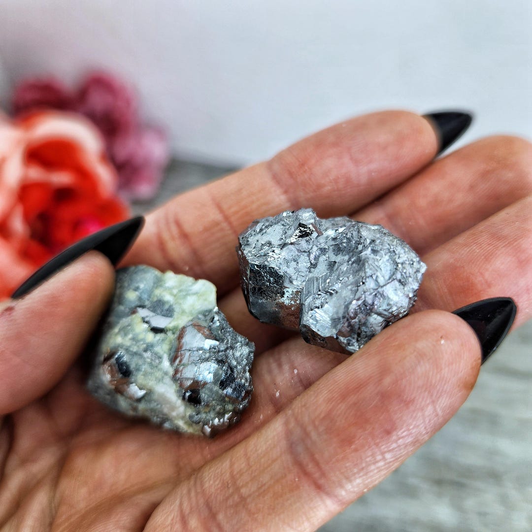 Skutterudite Specimen Shine Crystals Silver Flashy Specimen Cluster ...